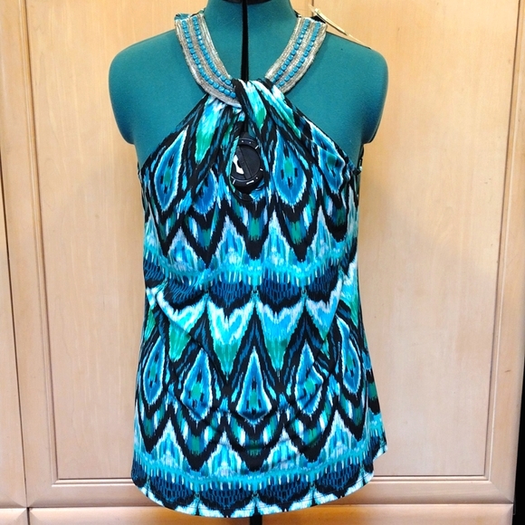 INC International Concepts | Tops | Vintage Inc Tribal Peacock Ikat ...